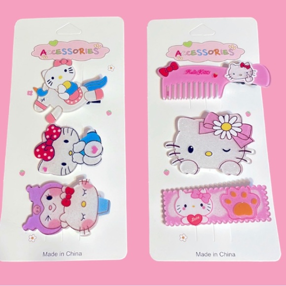 Sanrio | Accessories | Hello Kitty Hair Clips 2pc Or 6pc | Poshmark